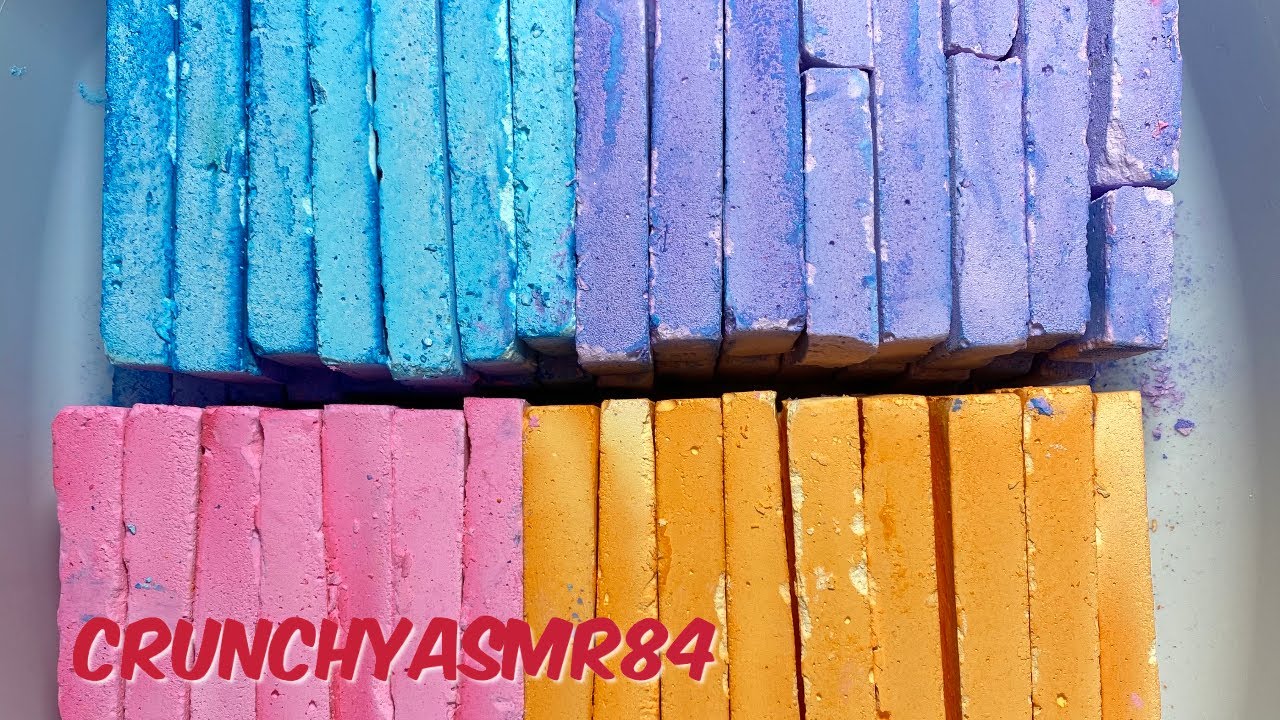 60+ Colorful Gym Chalk Bars | Sleep Aid | ASMR - YouTube