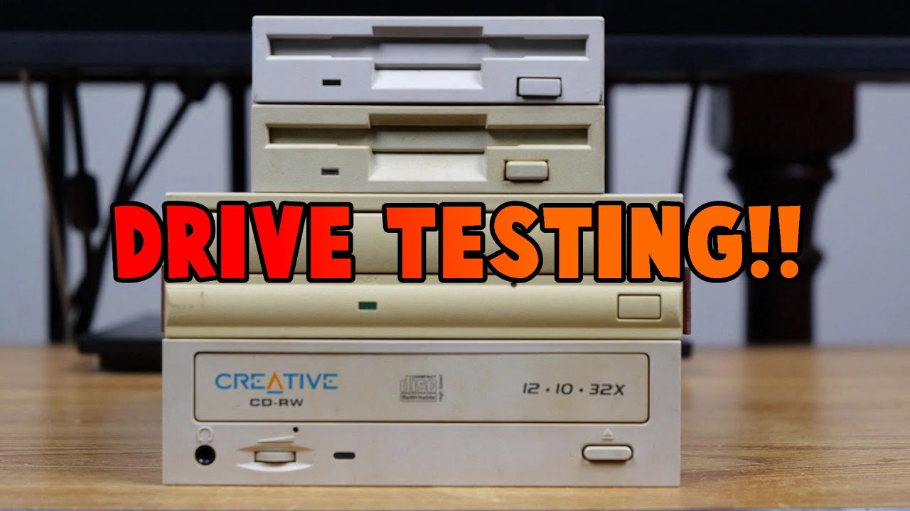 Testing Some Retro Floppy Drives and CD-ROM Burning in MS-DOS? - YouTube