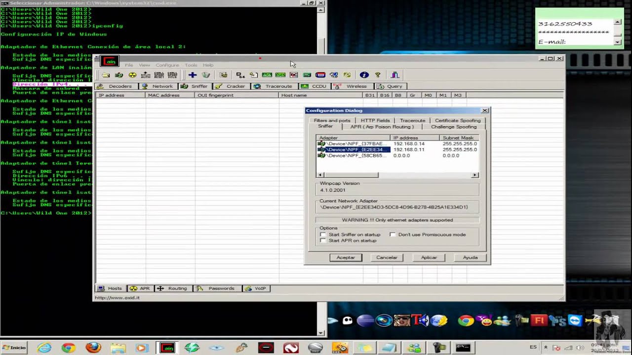 Tutorial de Snifing Cain & Abel [Español] - YouTube