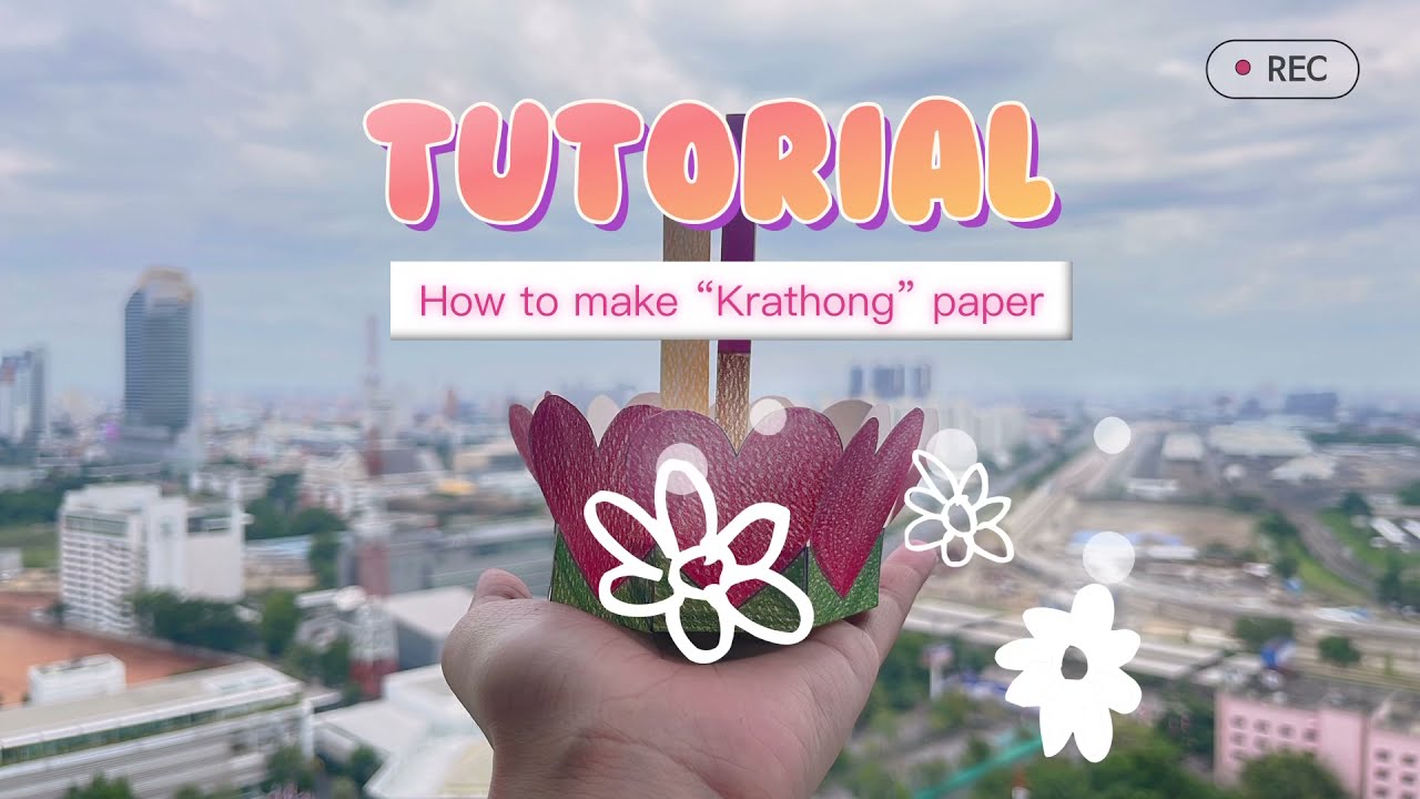 Tutorial : How to make krathong paper. - YouTube