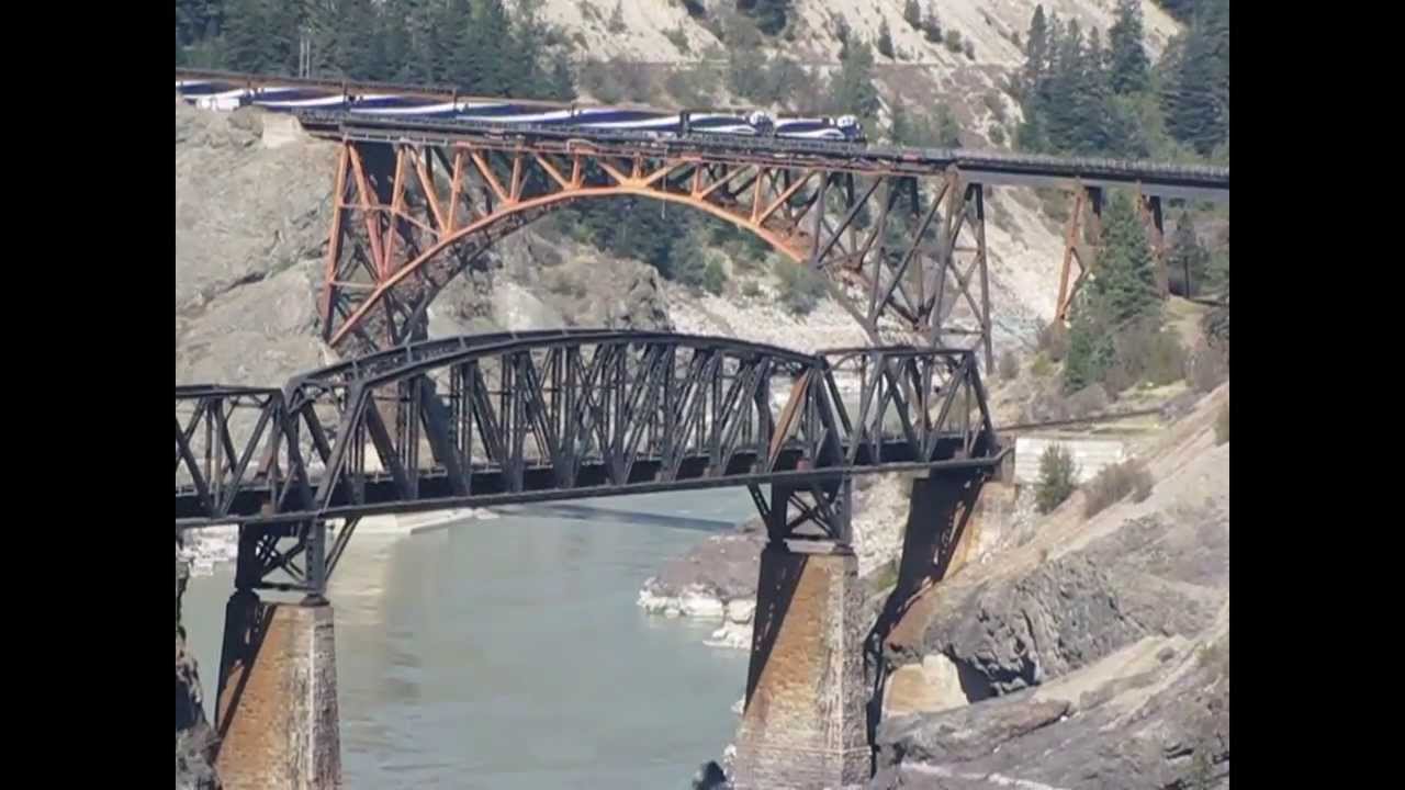 Rocky Mountaineer train at Cisco Bridges - YouTube