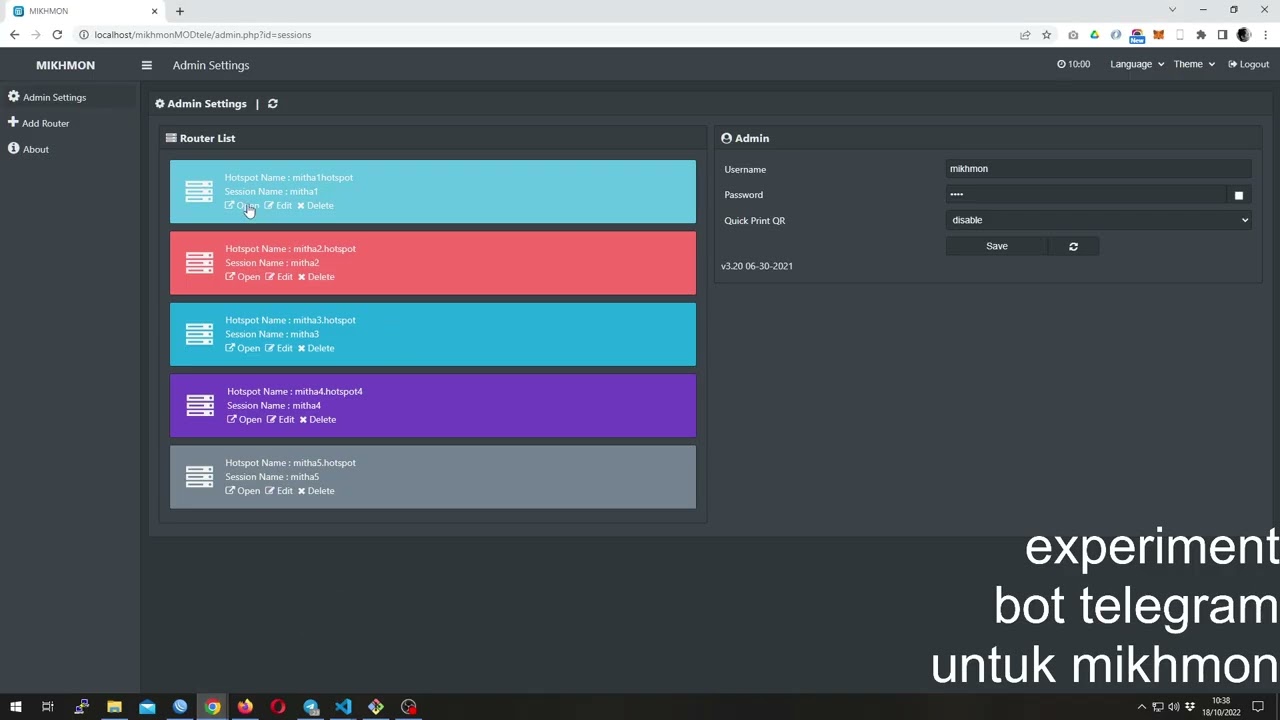 telegram bot di mikhmon uji coba melihat hotspot user - YouTube