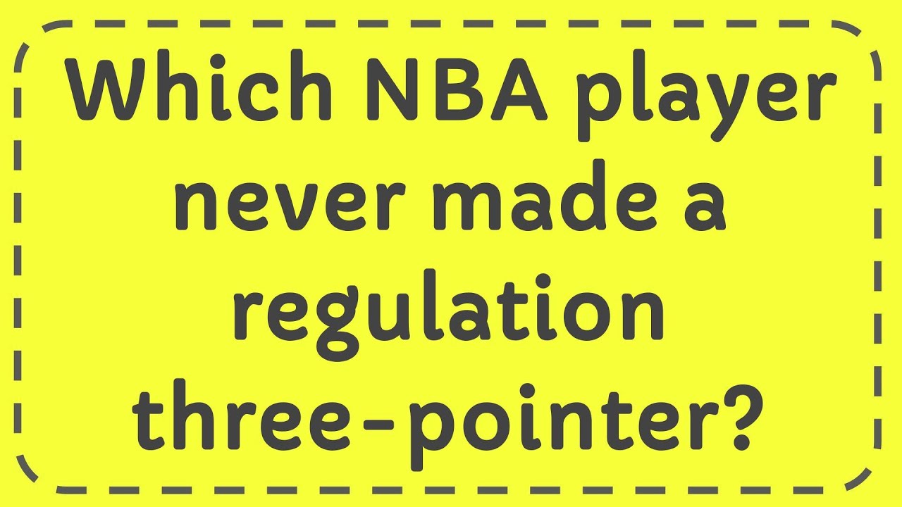 Which NBA player never made a regulation three-pointer? - YouTube