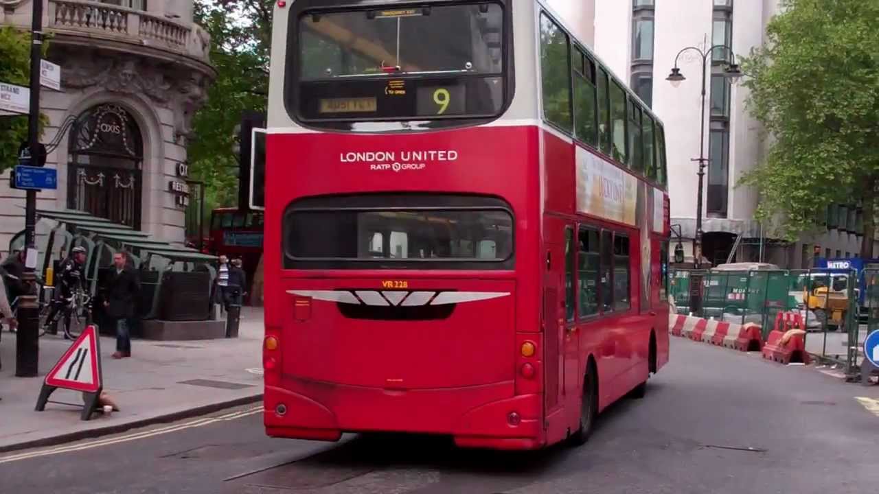 London United RATP Group Route 9 VR228 BD51YCT Eclipse Gemini VolvoB7TL ...