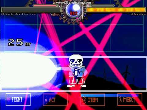 mugen Ultimate Bad Time Sans vs Blue-Sans - YouTube