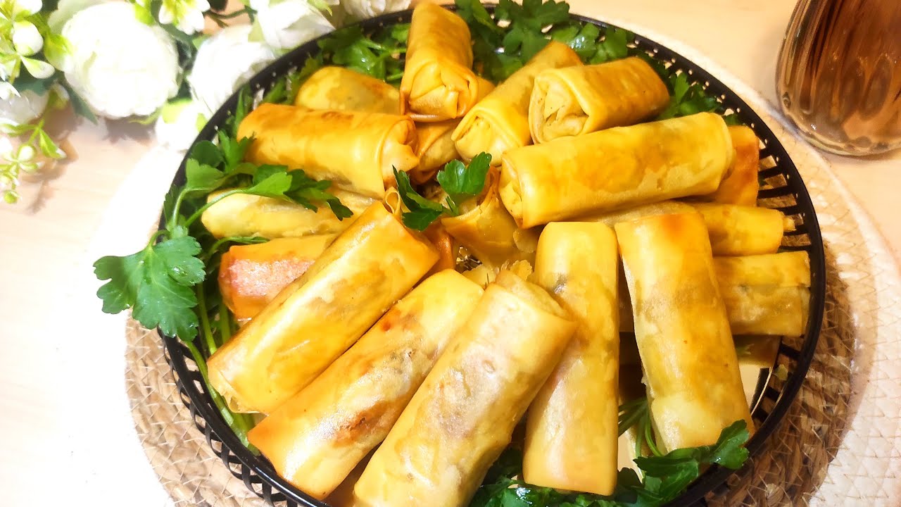 rollitos de pasta filo con queso y verduras! fácil y delicioso en 5 ...