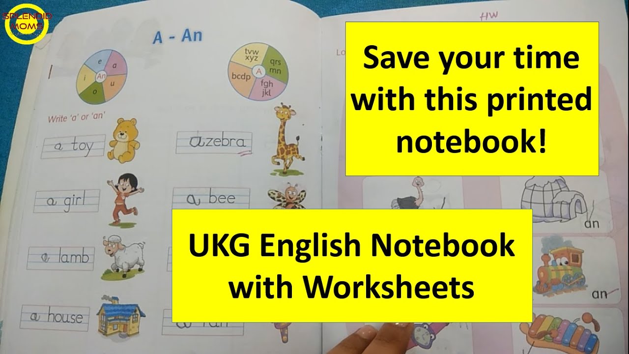 UKG English Printed Notebook with Practice and Test Worksheets - YouTube