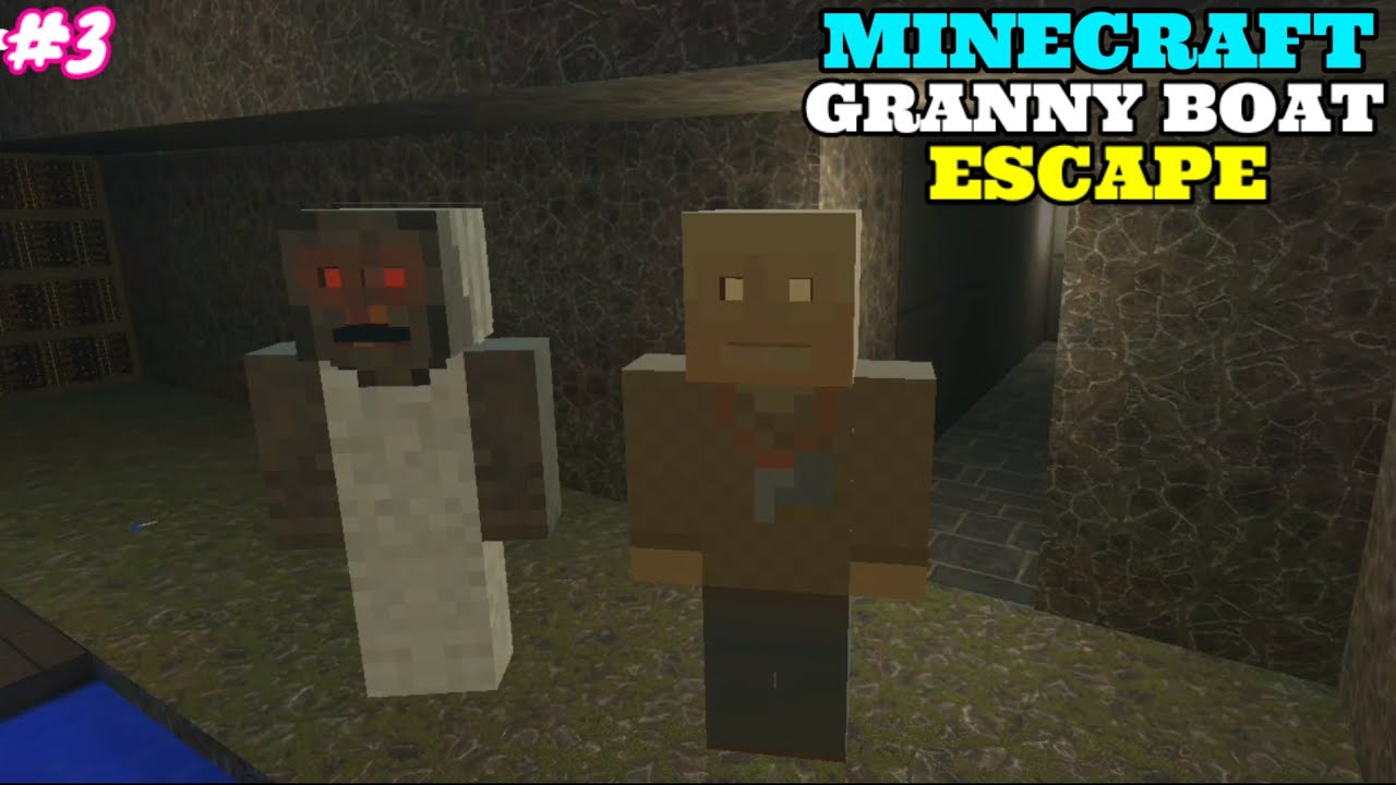 Boat Escape From Minecraft Granny & Grandpa House Gameplay - YouTube