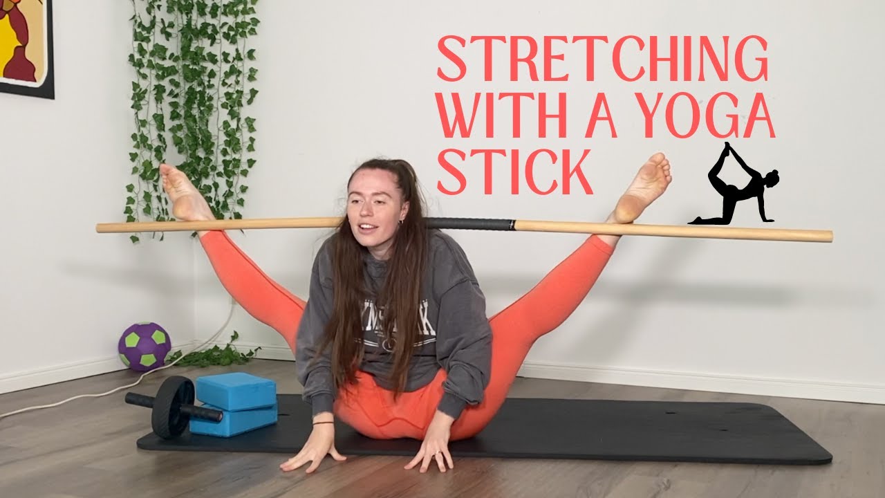 Splits Stretching With Yoga Stick - YouTube