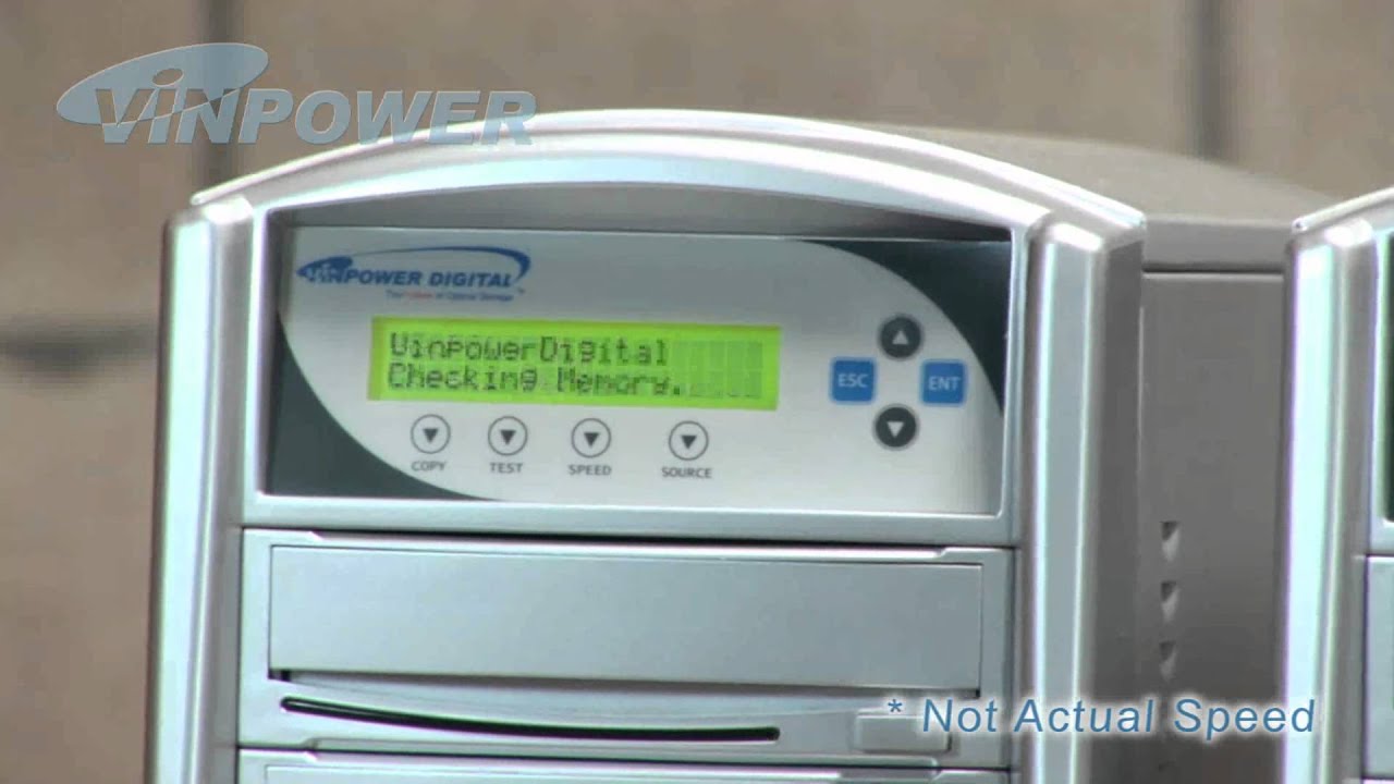 Demonstration of Vinpower Digital's Daisy Chain CD DVD Duplicators in ...