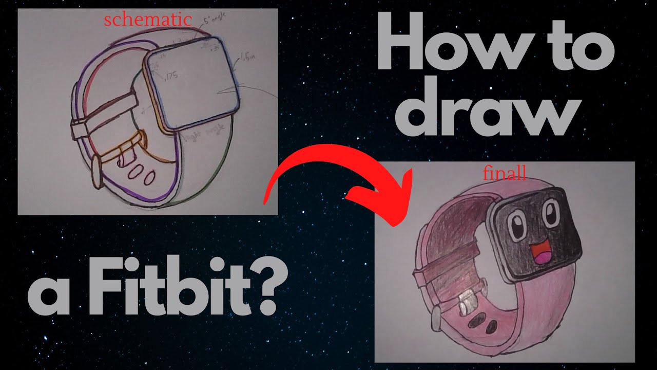 How To Draw a FITBIT (TUTORIAL) - YouTube