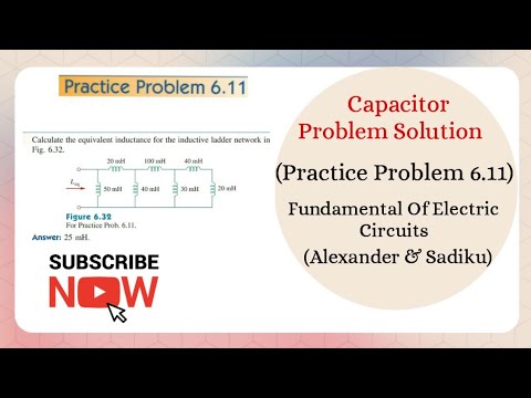 Inductor Math Solution (Practice Problem 6.11)||Fundamental Of Electric ...
