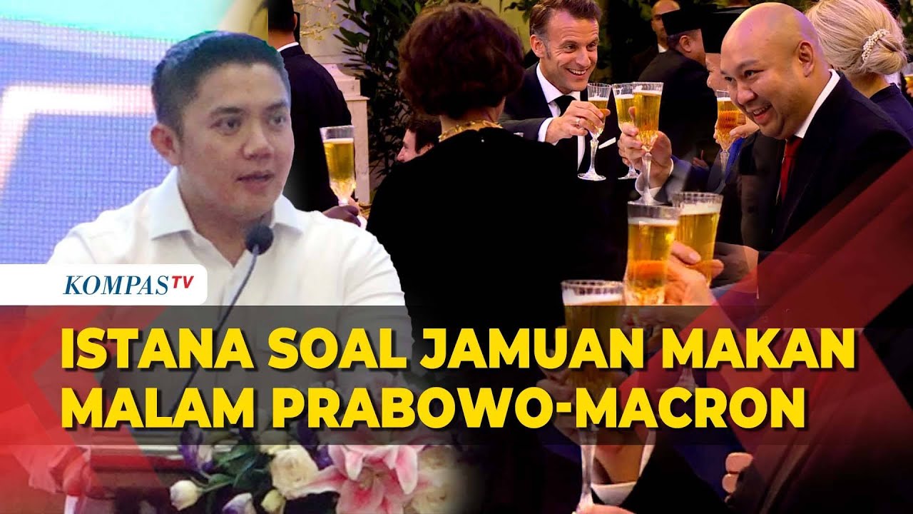Kata Istana soal Minuman Prabowo dan Macron Saat Gala Dinner - YouTube