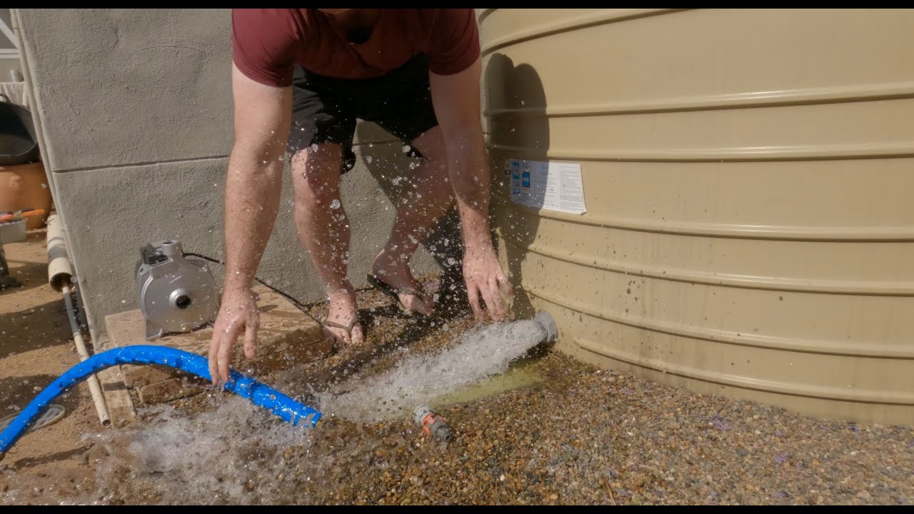 Installing a booster pump to a water tank. - YouTube