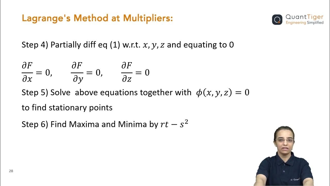 Lagrange’s Method Part-1 | Application of Partial Differentiation - YouTube