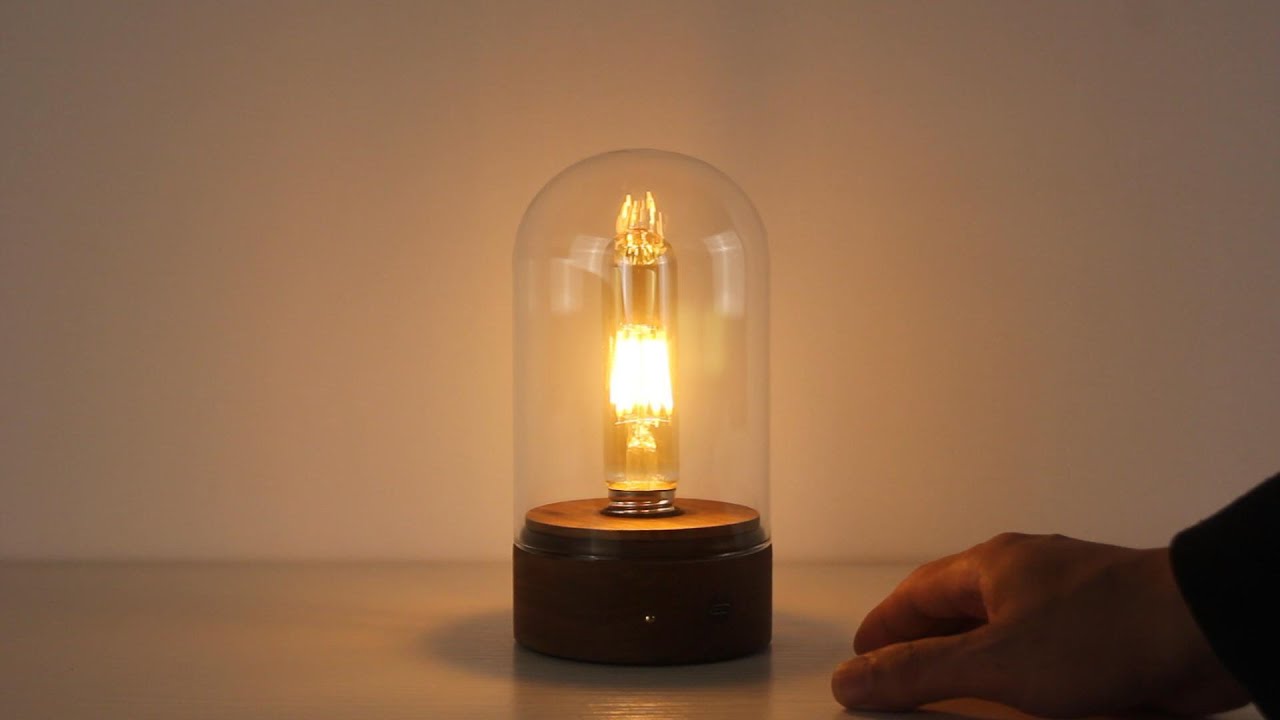 Cordless Edison Bulb Lamp - Battery Operated Edison Table Lamp - YouTube