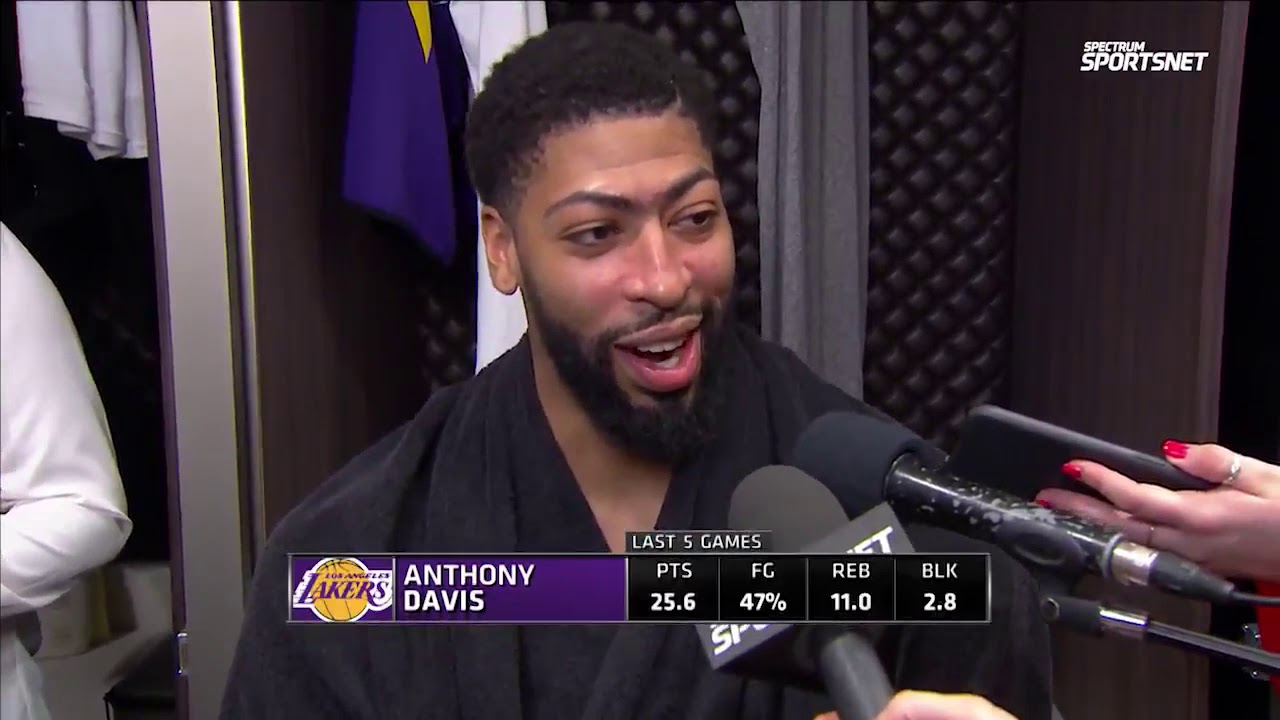 Anthony Davis postgame interview | Lakers vs 76ers - YouTube