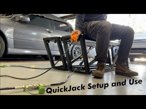 QuickJack Setup and Use on the Porsche - YouTube