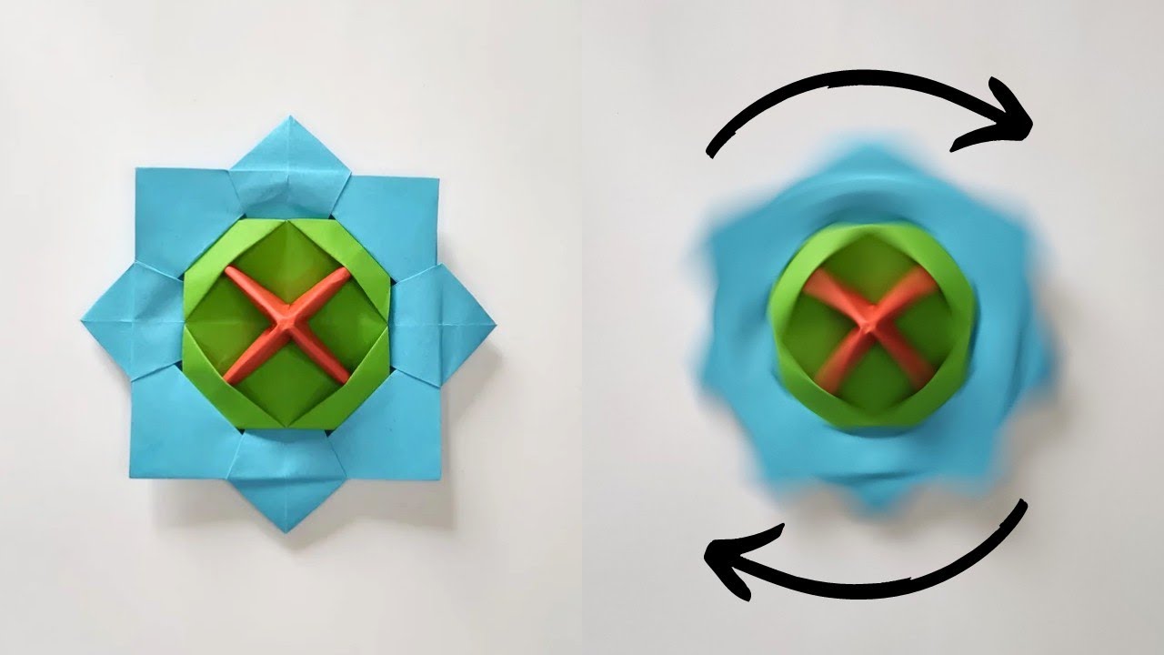 Origami SPINNER easy | How to make a paper spinner - YouTube