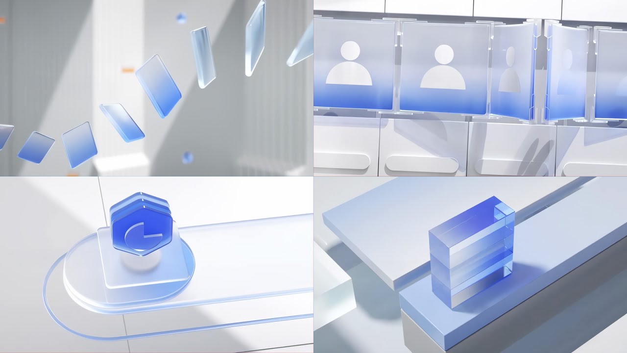 Cinema 4D Project Files: Fresh and Bright Technology Microsoft Style 3D ...