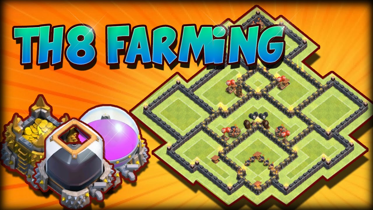 Aldea de Farming TH8 + REPLAYS | Best th8 farming base | Encuesta Clash ...