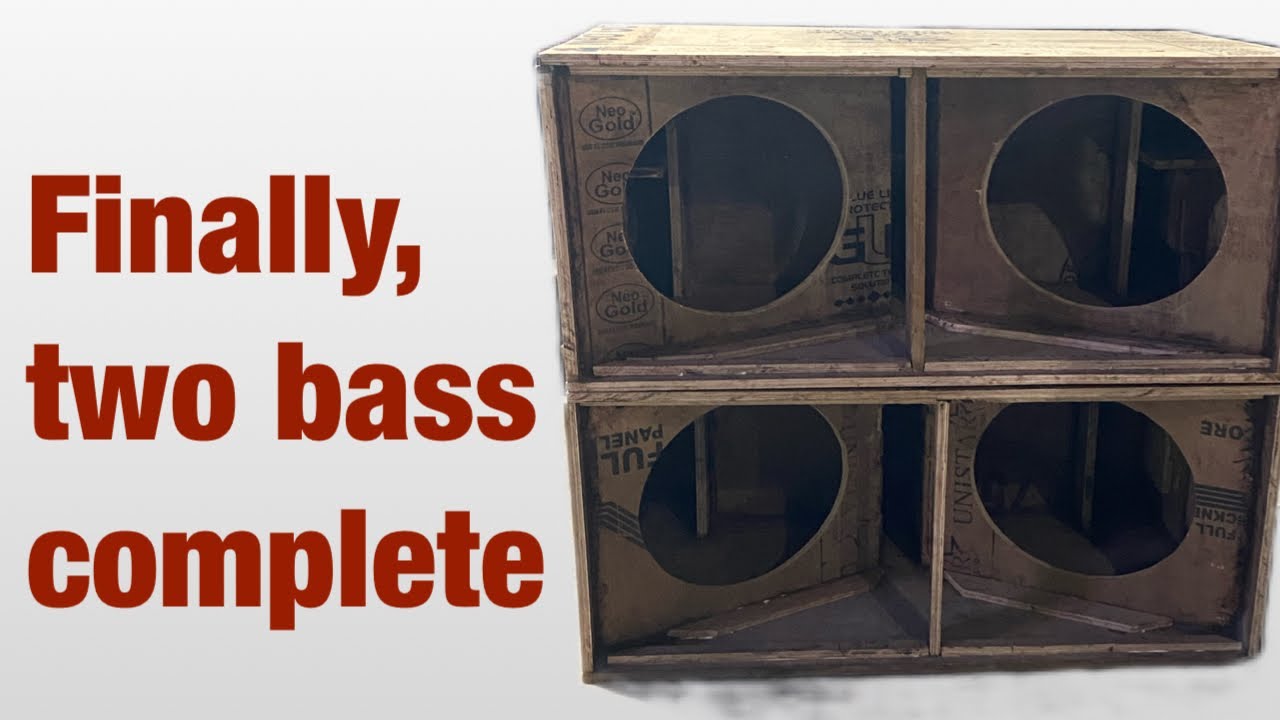 Finally 2 bass cabinet Ready - YouTube