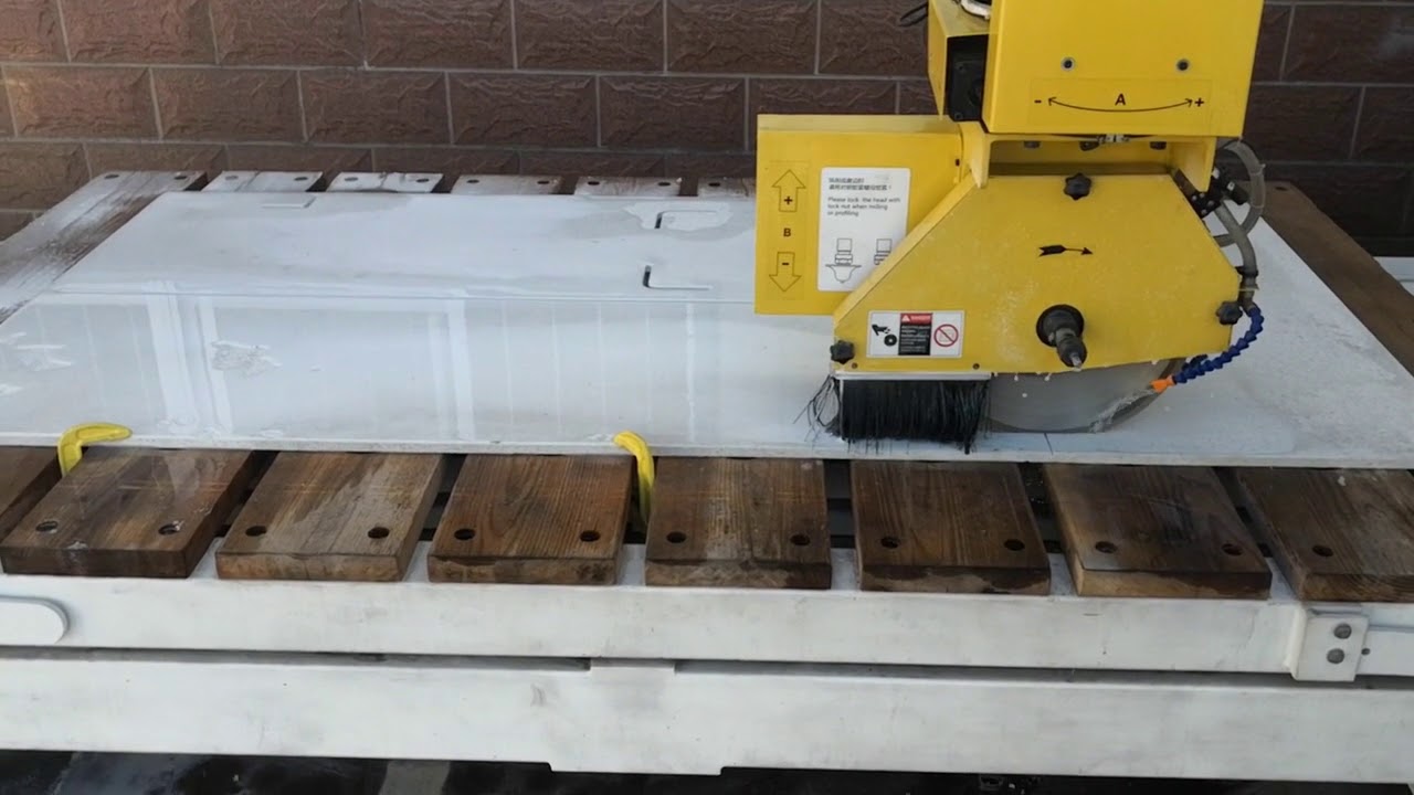OSC -TITAN Multi-function CNC stone cutting polishing machine - YouTube