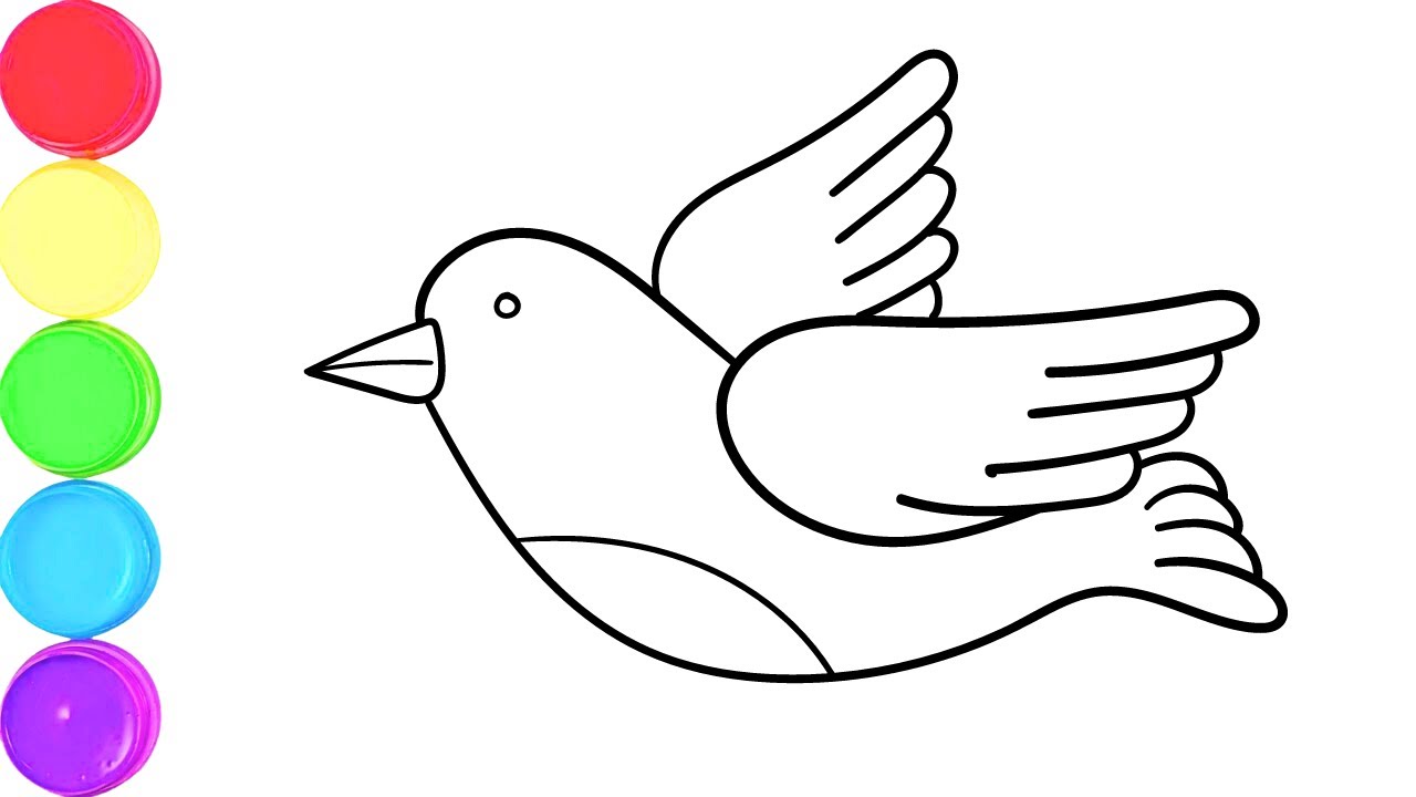 How to draw Bird 🕊️ easy || Easy flying bird drawing step by step - YouTube