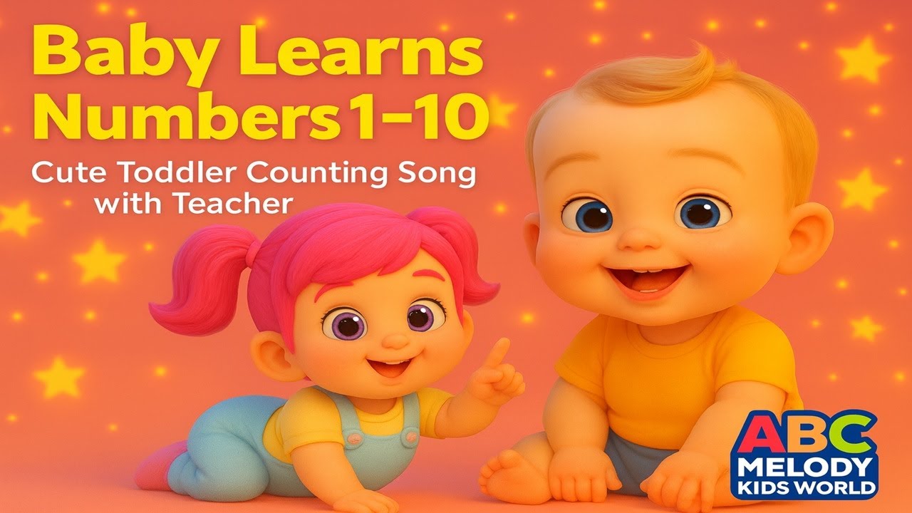 Baby Learns Numbers 1 To 10 👶🧮 - Cute Toddler Counting Song with ...