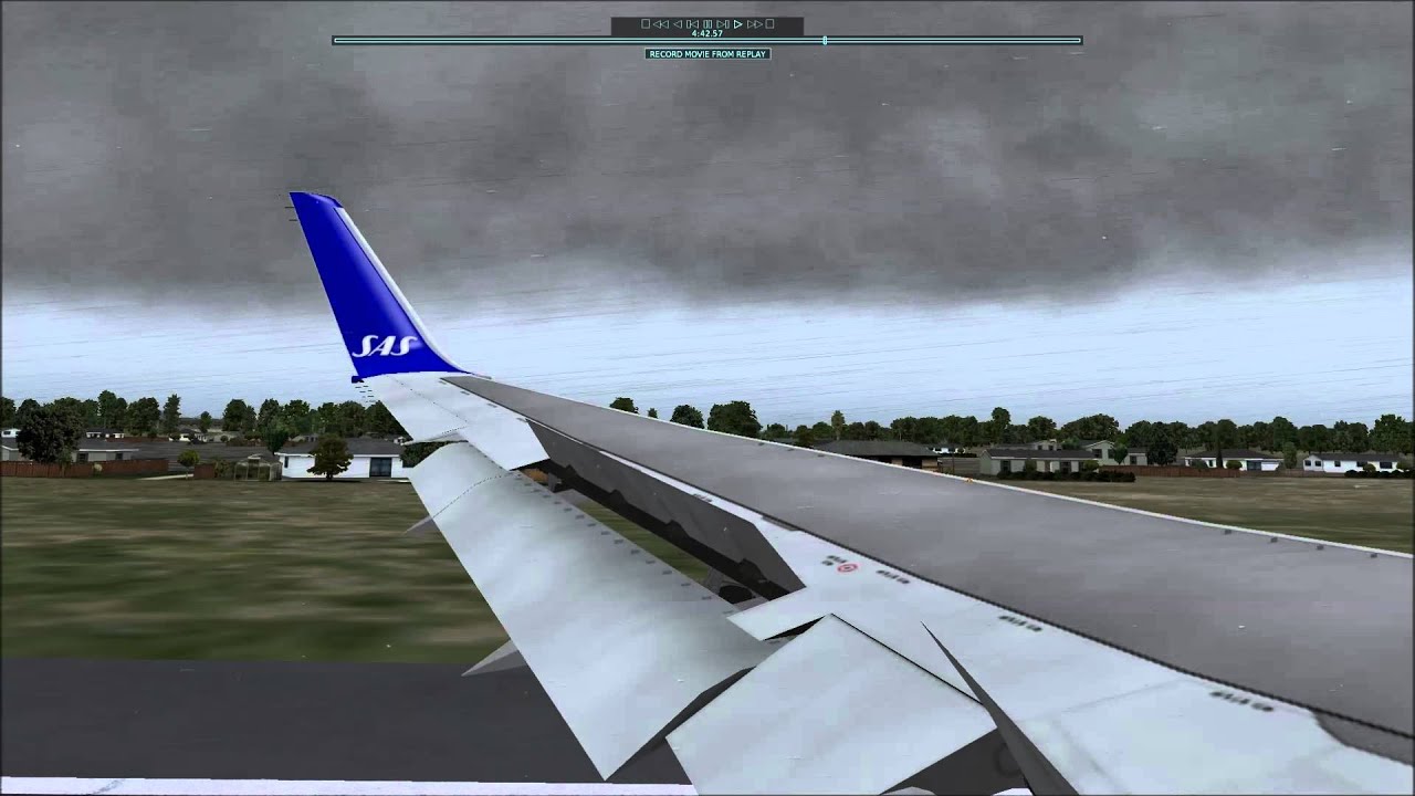 X-Plane 10 - Severe Weather Approach - SAS B767-300ER RR @ EGLL LHR ...