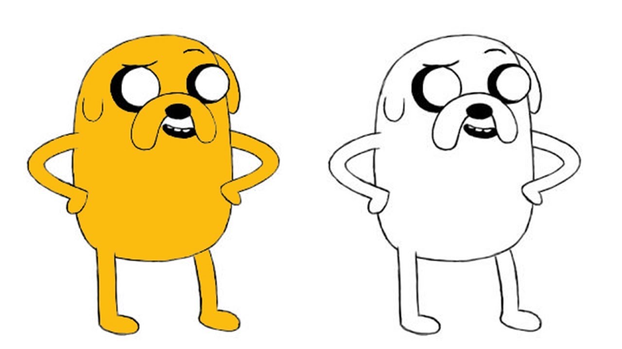 🎨 How to Draw Jake of Adventure Time 🎨 Easy Step by Step ️ Draw & Play ...
