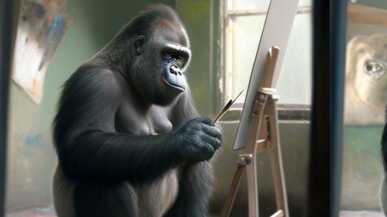 A GORILLA Who Learned To PAINT, Based on a True Story - YouTube