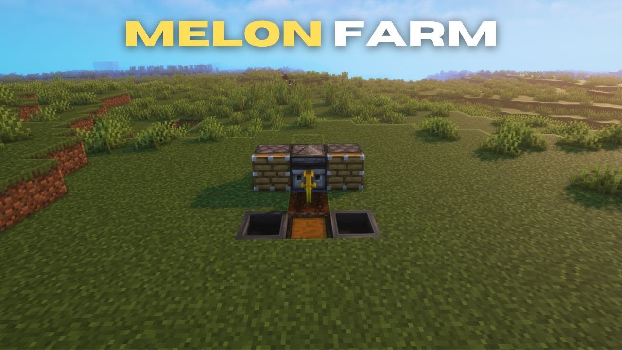 The Simplest/Easiest Automatic Working Melon\Pumpkin Farm in Minecraft ...
