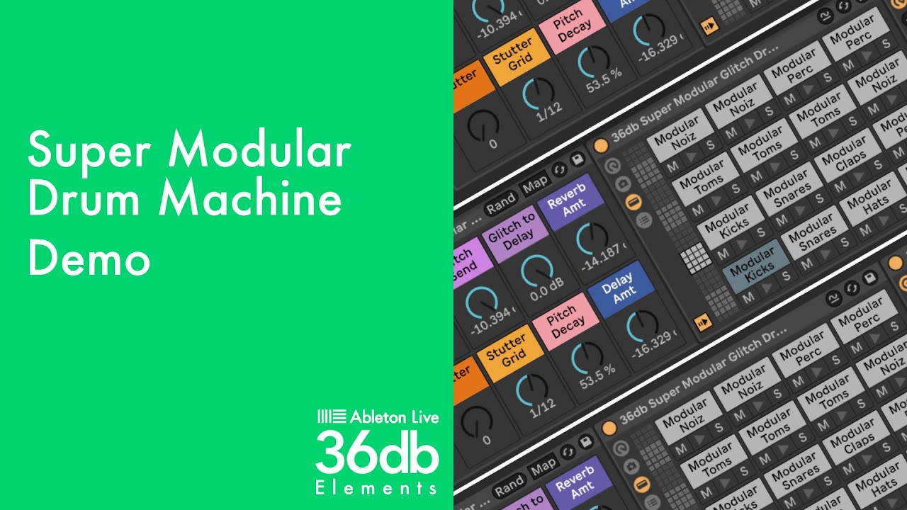 Super Modular Drum Machine Demo - Ableton Live Element by 36db - YouTube