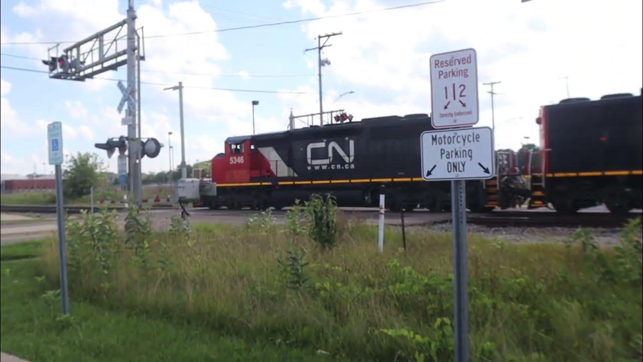 CN 5346 & CN 5421 Returning From A Local Delivery Freight Train Run - YouTube
