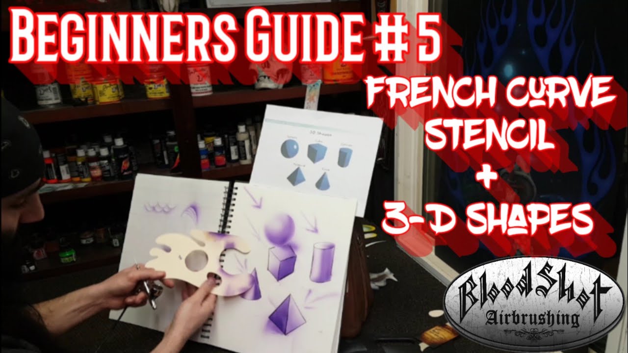Airbrushing Tips for Beginners #5 Hand Cut Stencil and 3-D Shapes ...