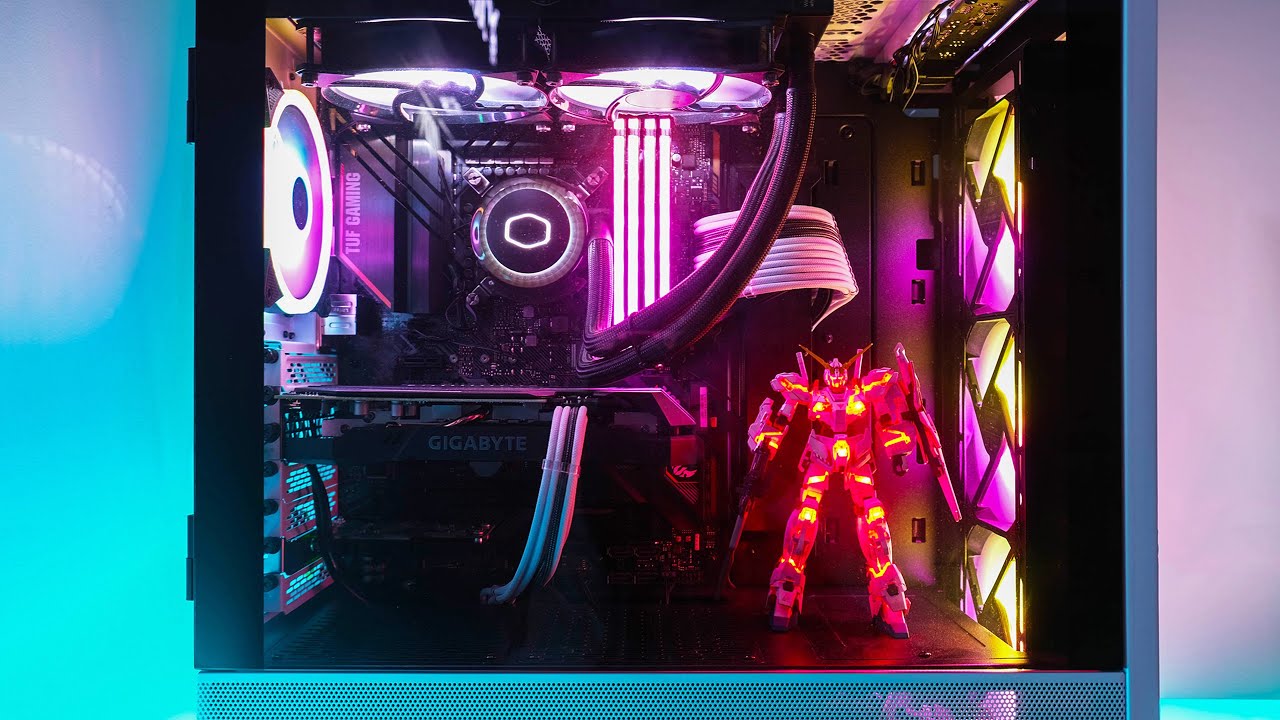 HG Unicorn Gundam - A light for PC Case | 给机箱做一个独角兽高达灯 - YouTube