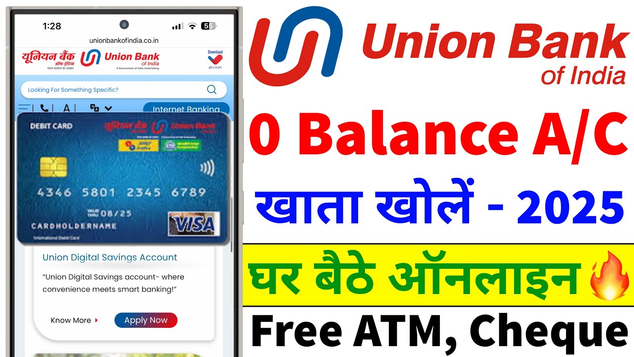 Union Bank Zero Balance Account Opening Online 2025 | Union Bank Online ...