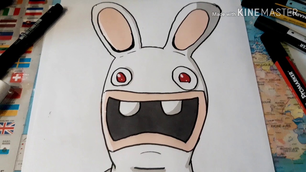 dessin lapin crétin - YouTube
