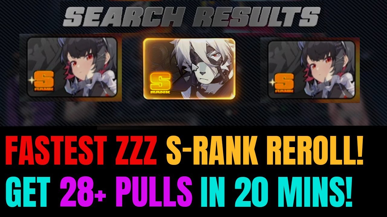 FASTEST ZZZ S-Rank Rerolling Method! - GET 20 + 8 Summons For ...