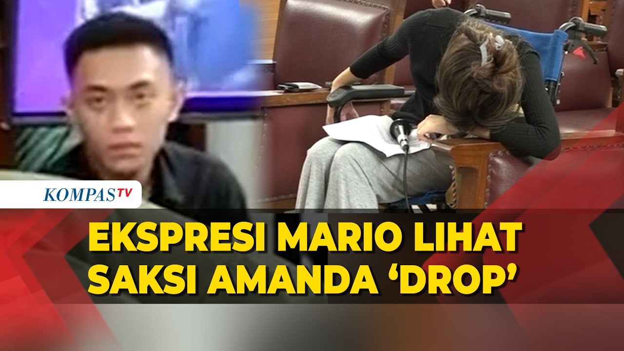 Begini Ekspresi Mario Dandy Saat Lihat Saksi Amanda Drop di Persidangan ...