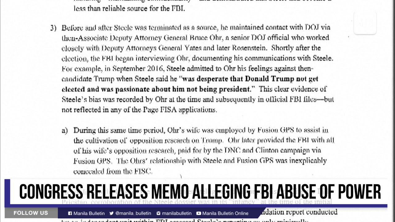 Congress releases memo alleging FBI abuse of power - YouTube