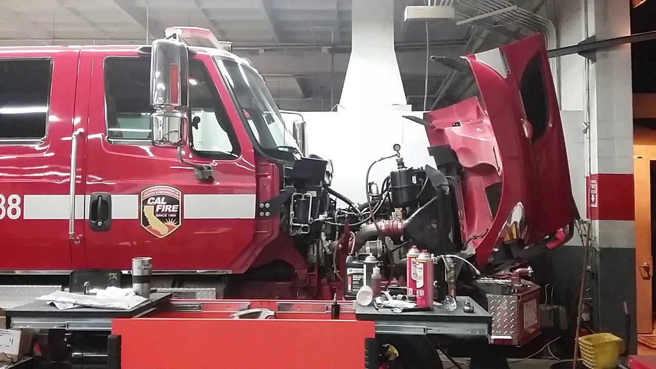 07 emission maxxforce 9 dry startup - YouTube