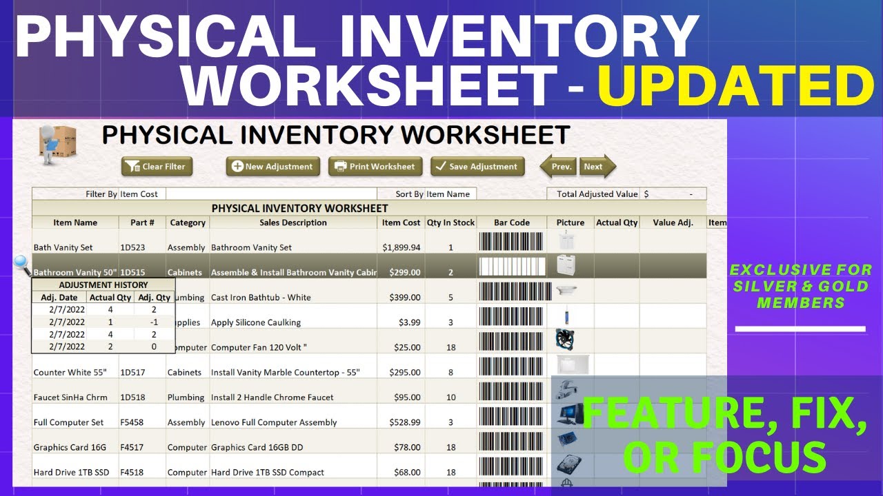 💥MEMBERS UPDATE: Get Brand New Features In The Physical Inventory ...