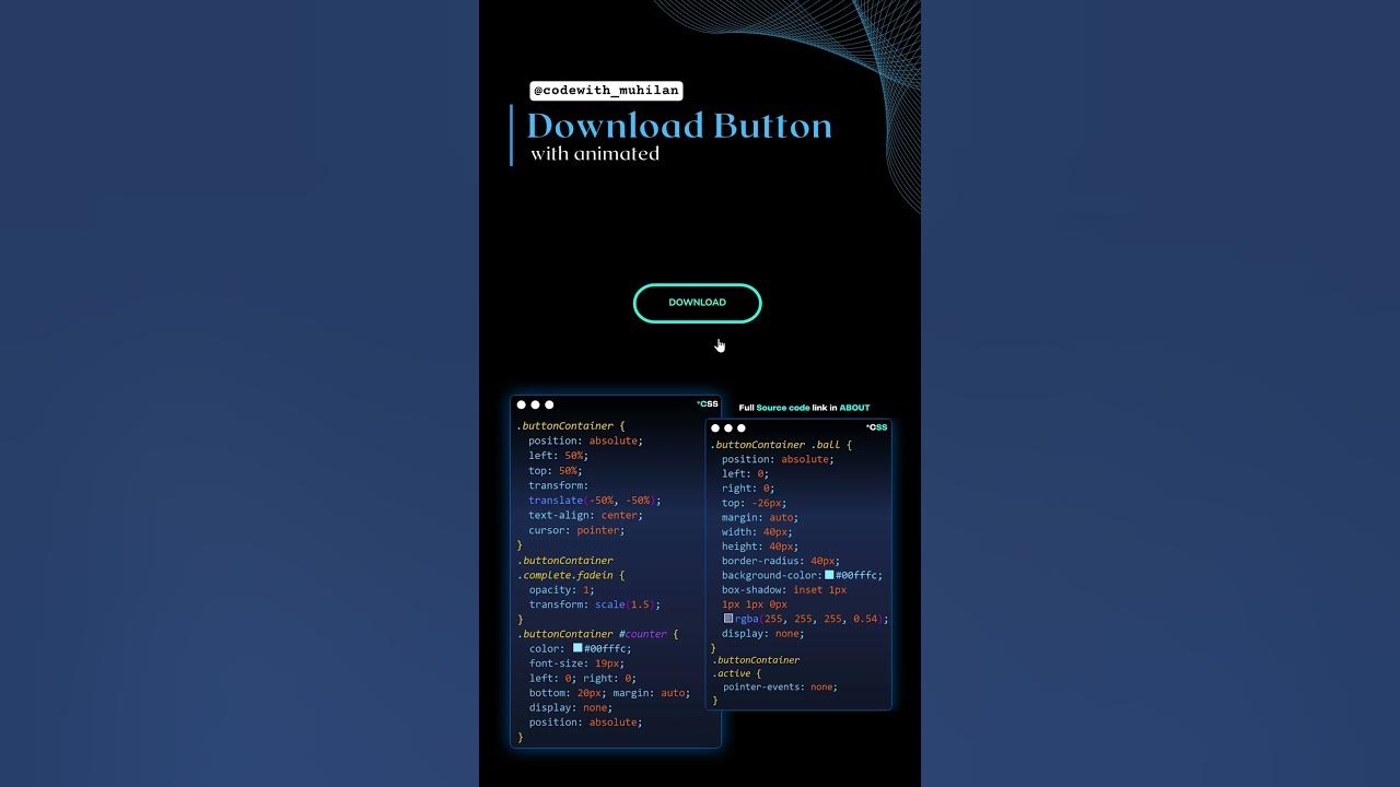 Download Button Pure Css ️ Codewith Muhilan Css Coding Youtube