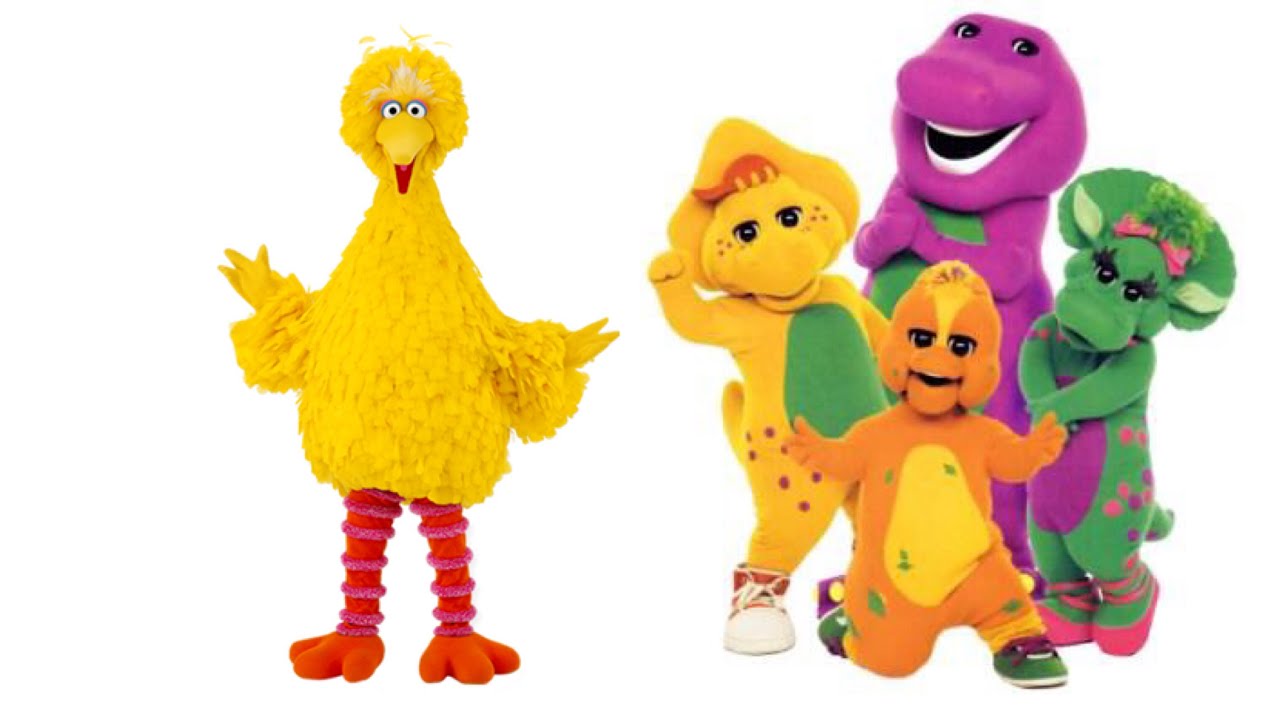 Big Bird meets Barney, Baby Bop, BJ and Riff (Requested By ...