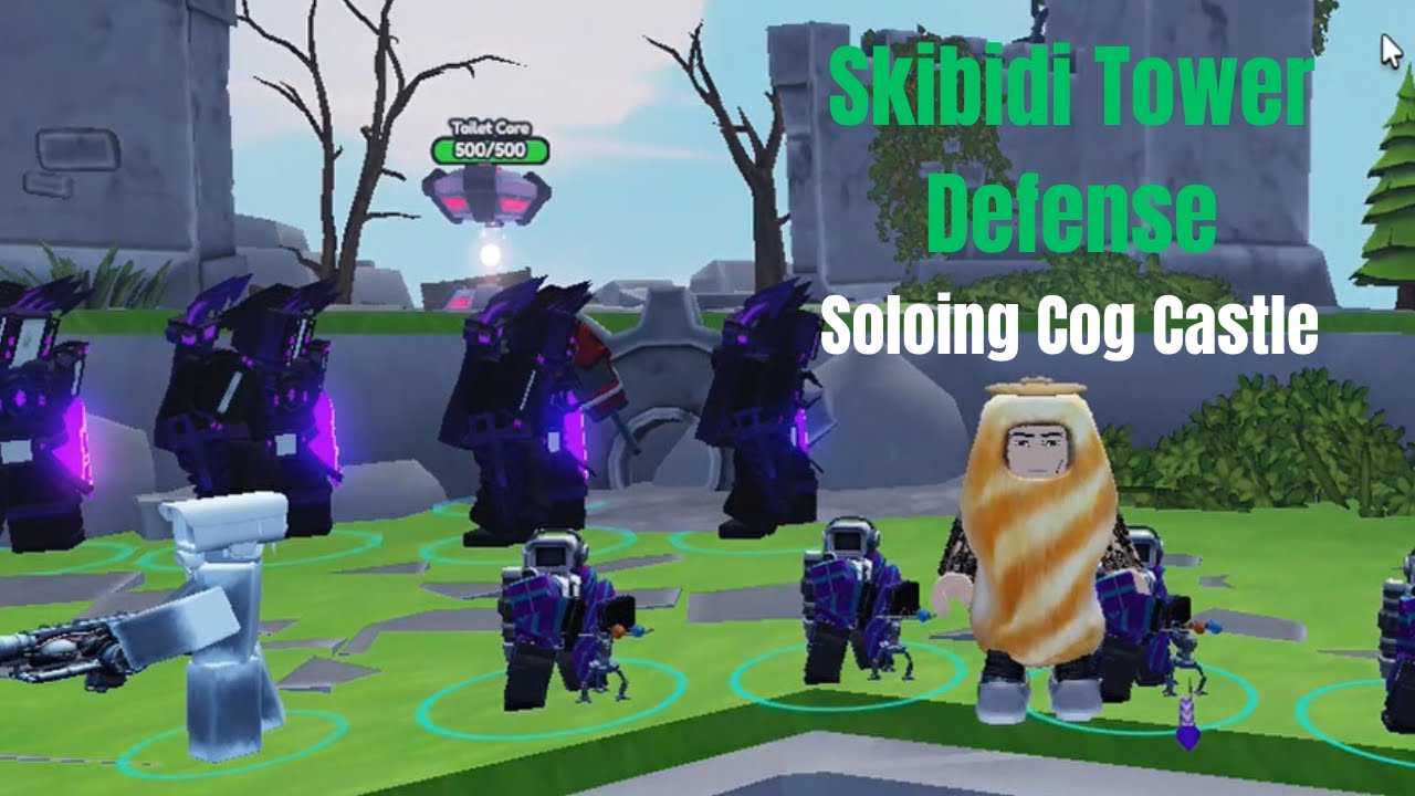 Skibidi Tower Defense Soloing Cog Castle Map - YouTube