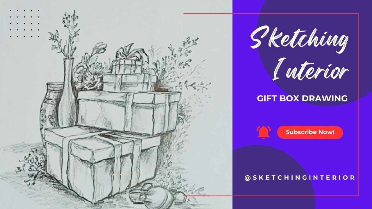 Gift Box Drawing Tutorial | Easy Step-by-Step Guide | How to Draw # ...