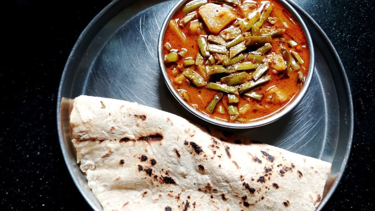 शेंगदाणे किंवा खोबर न लावता गवारीची रस्सा भाजी/Guar recipe/Cluster ...