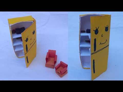 How to Make Paper Refrigerator | DIY MINI Paper Refrigerator | Mini ...